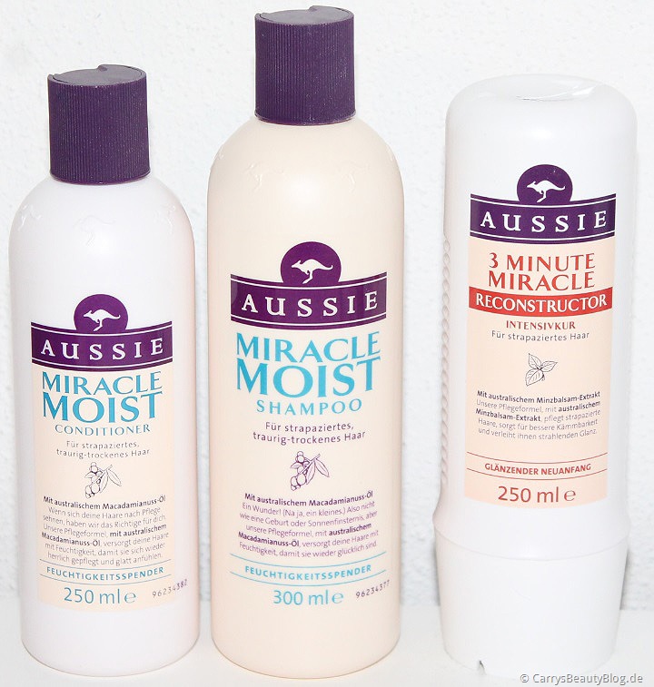 Aussie Miracle Moist & 3 Minute Miracle Reconstructor | Living the Beauty