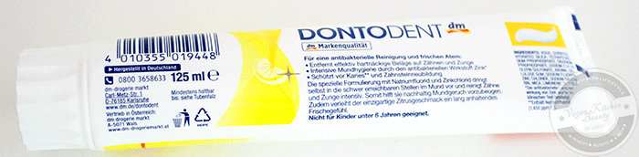 DontoDent Intensive Clean Zahncreme | Living the Beauty